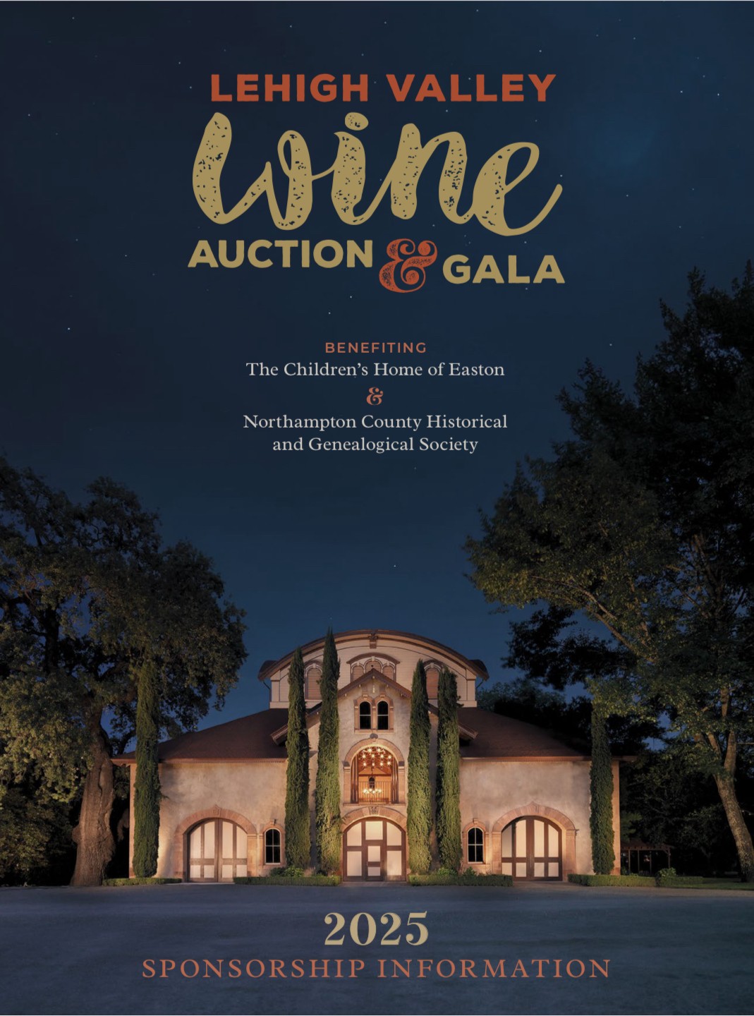 2025 Sponsorship Opportunities - Lehigh Valley Wine Gala & Auction